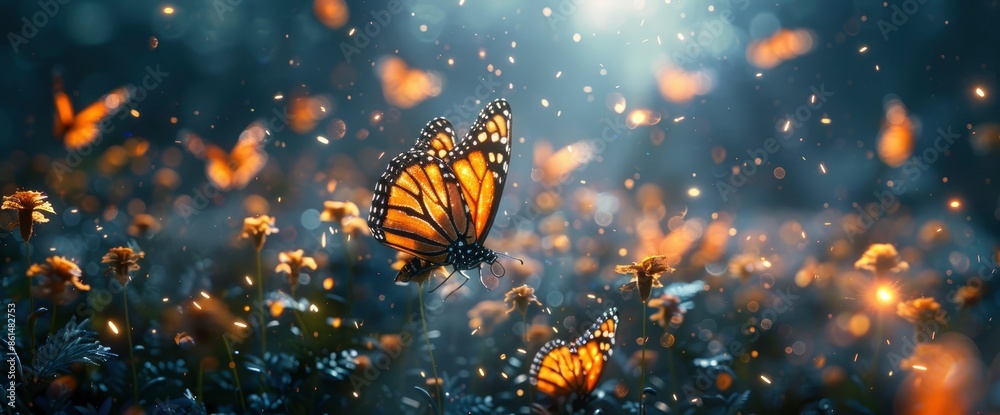 Monarch Butterflies, Symbolizing Transformation And Beauty Stock ...