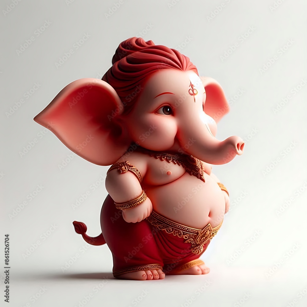 Cute 3d Ganesha, Ganpati, Ganesh Chaturthi, Bal Ganesh, isolated, white ...
