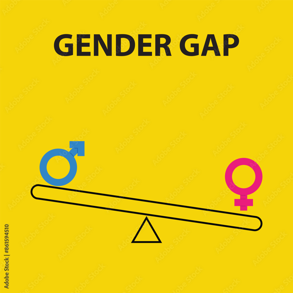 Gender Gap illustration. A Clear and Engaging Representation of Gender ...