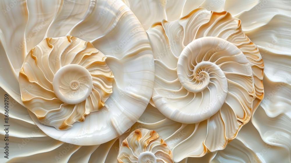 Macro photography of organic texture of mother-of-pearl sea shell or ...