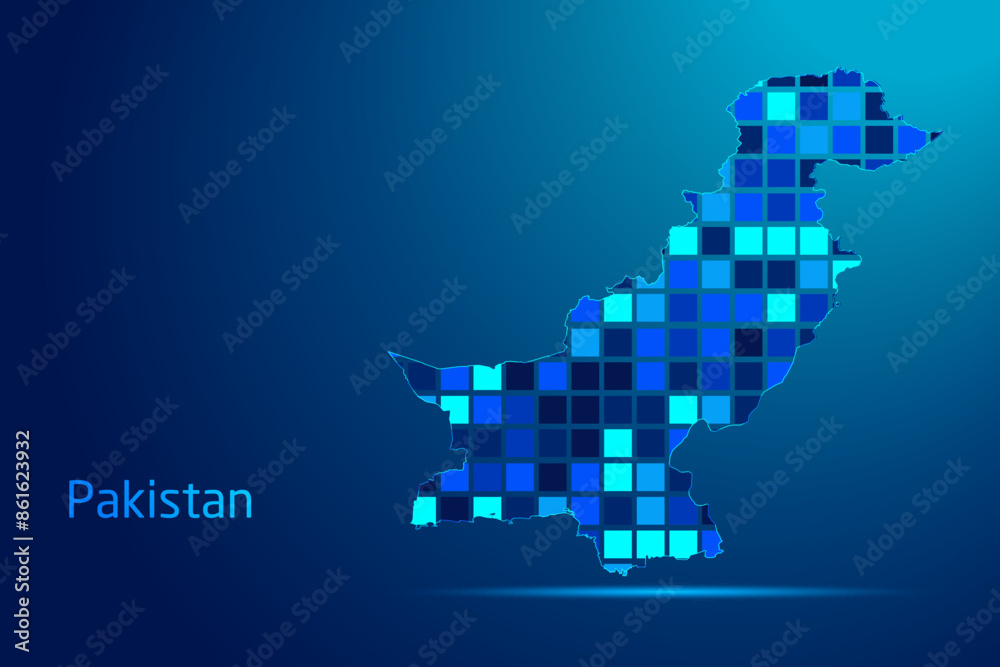 concepts of Pakistan Network Digital Technology Graphic illustration ...