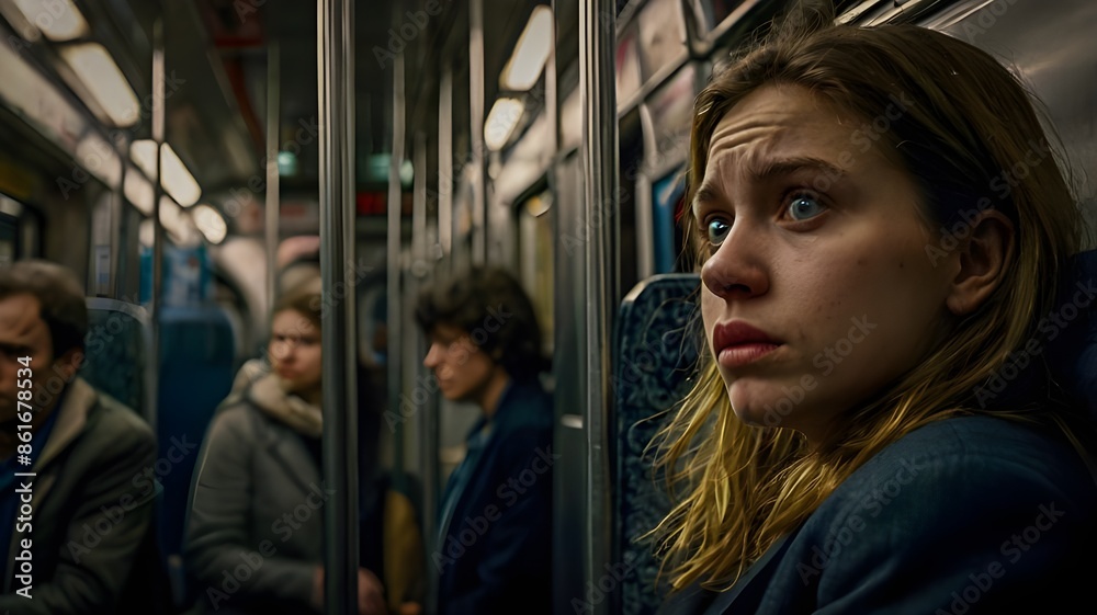 Depressed Girl in public bus,social anxiety ,mental disorder ,mental ...