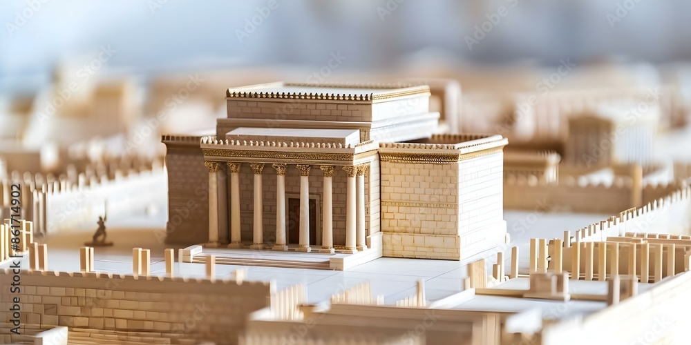 Stock-Illustration „Third Temple of Solomon depicted in the center on a ...