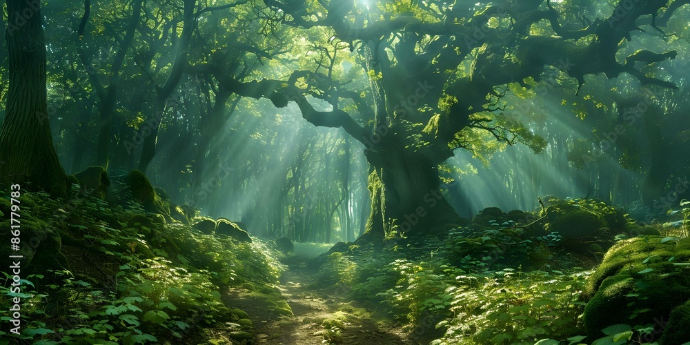 Transform Your Walls into an Enchanted Forest with a Printable Mural of ...