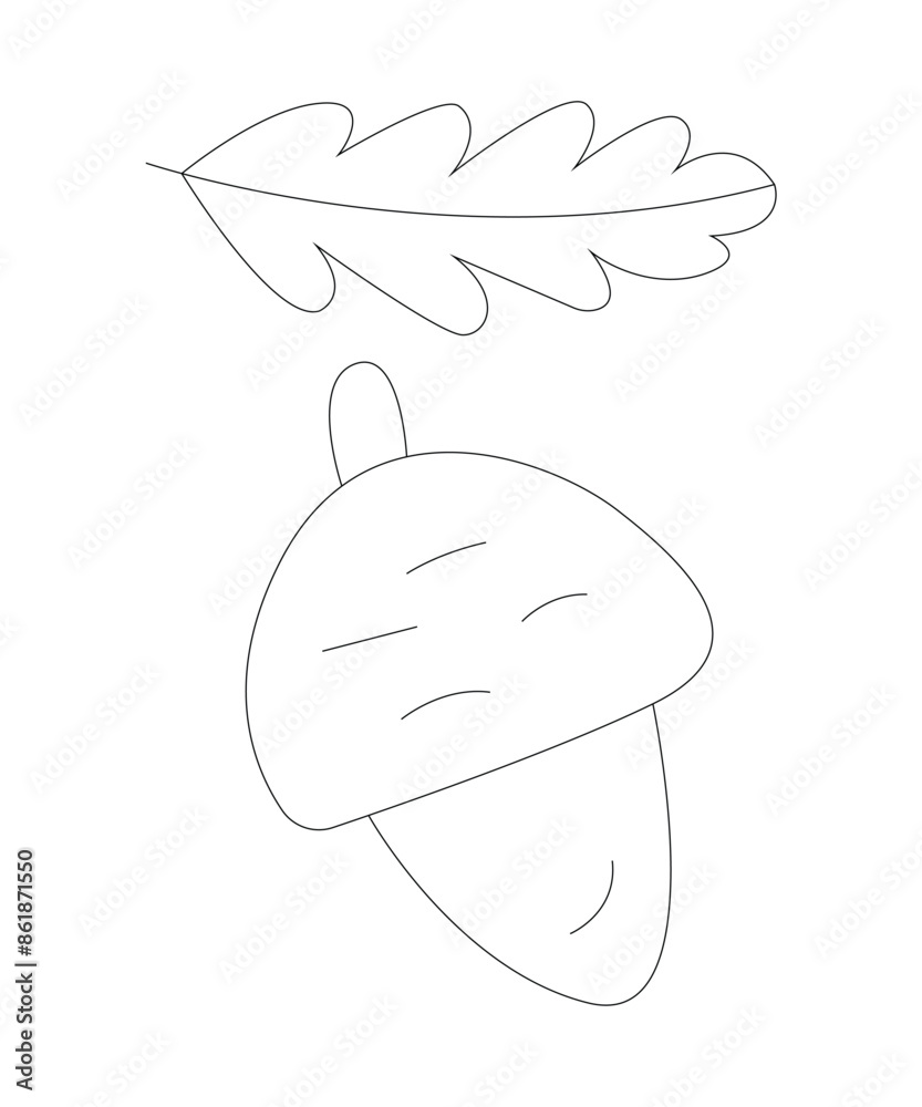 Canadian Symbol Coloring Page For kids Stock Vector | Adobe Stock