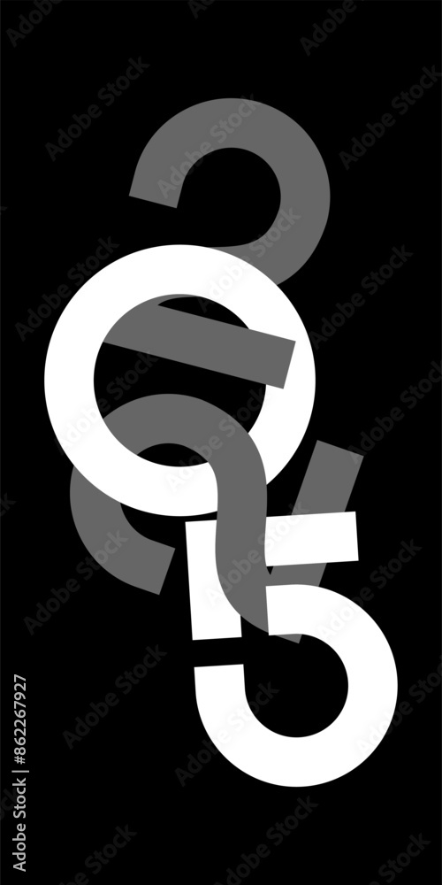 Vector. Happy new year 2025 logo text design. Design templates with ...