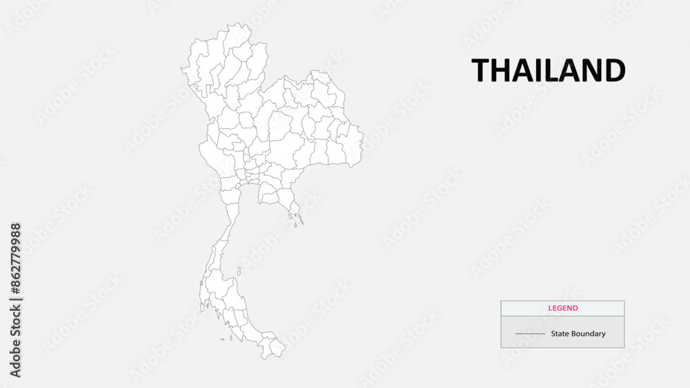 Thailand Map. State map of Thailand. Administrative map of Thailand ...