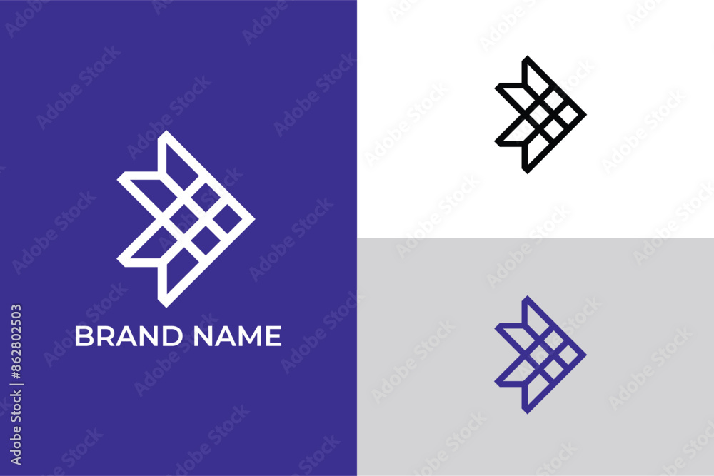 letter C line art iconic fish logo, hummingbird bird, bird in flight ...