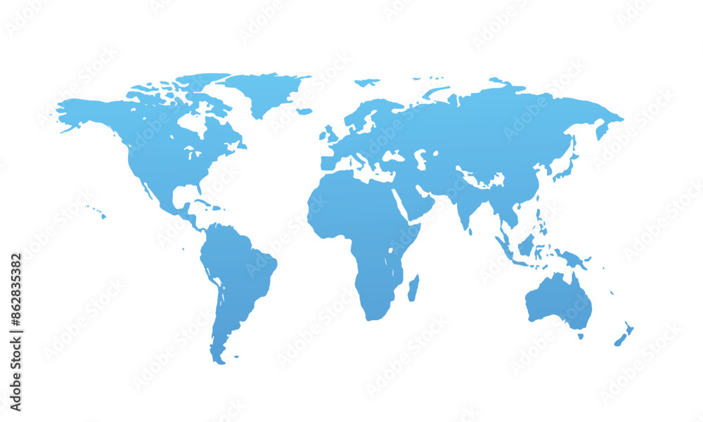 Map of world isolated modern colorful style. for website layouts ...