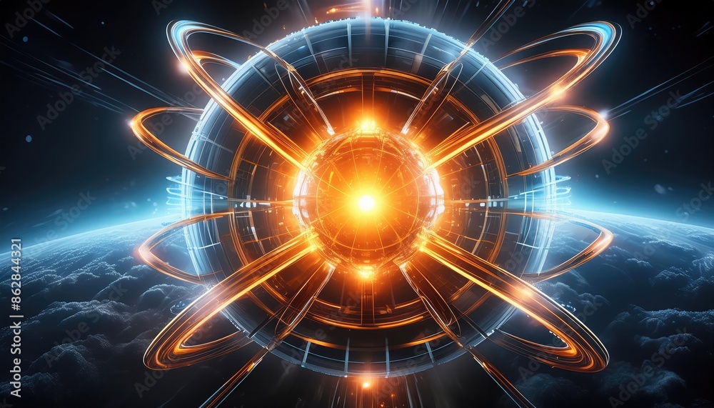 Atom explosion, nuclear bomb fusion reaction atomic bomb explosion ...