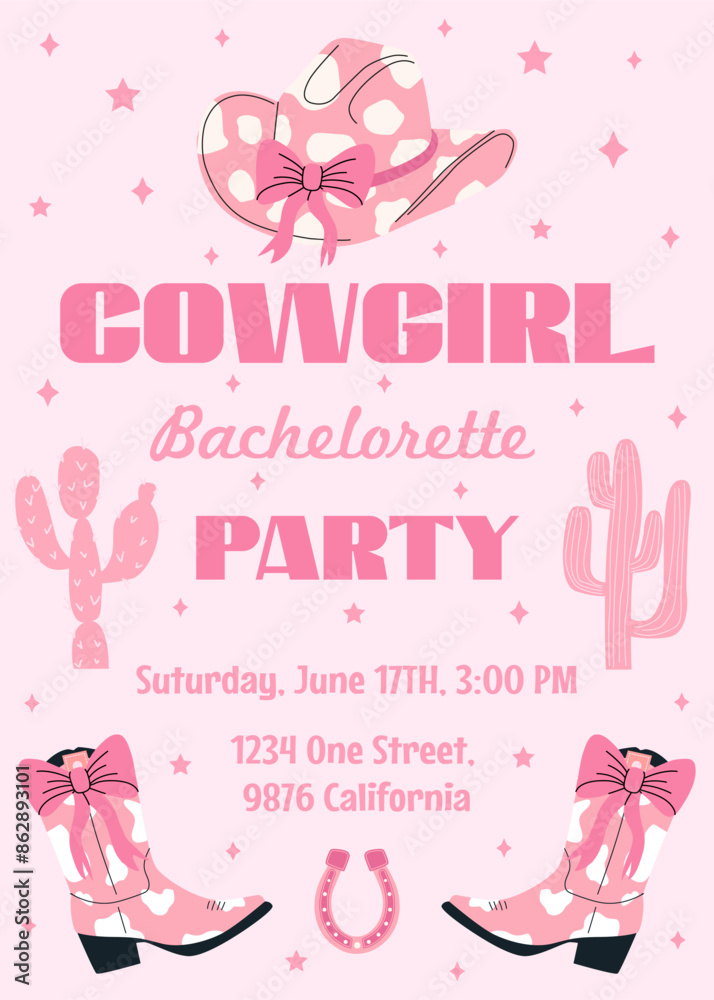 Hen Party invitation card. Last rodeo. Bachelorette party invitation ...