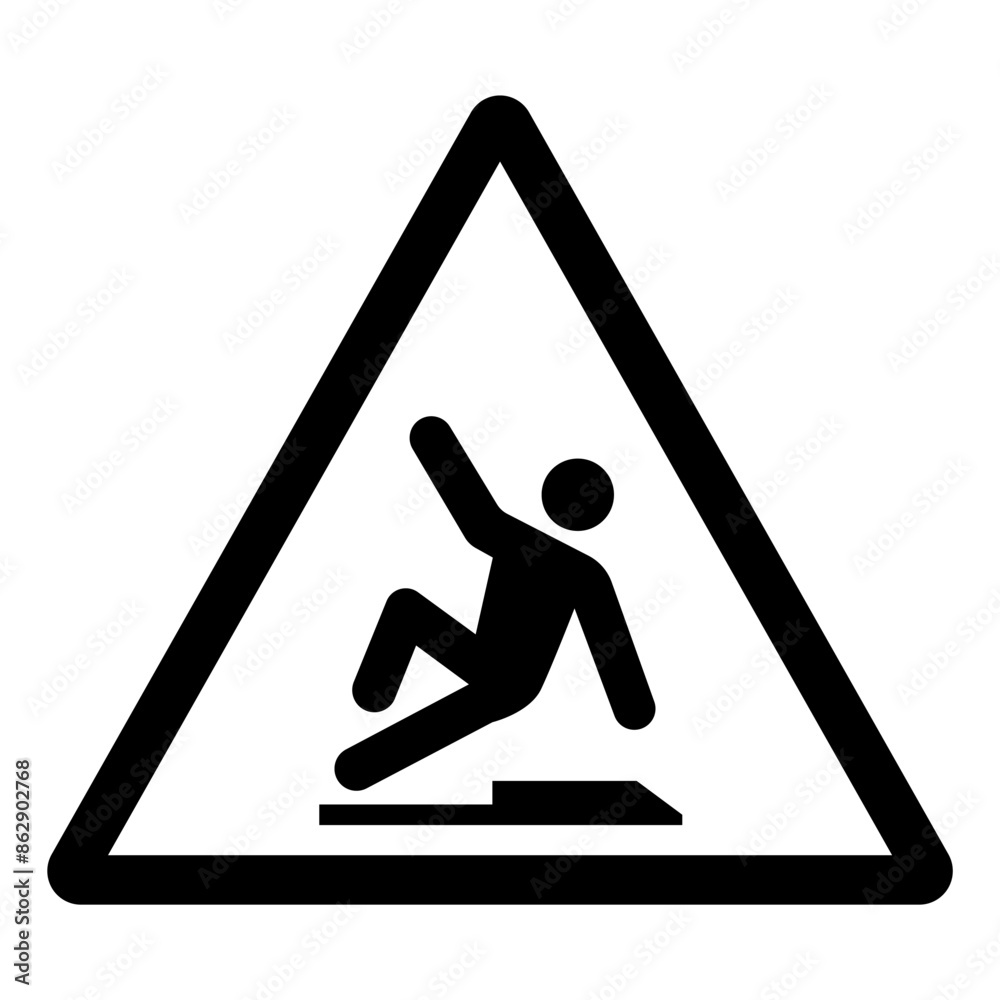 Watch Your Step Symbol Sign,Vector Illustration, Isolated On White ...