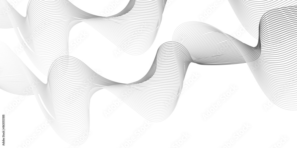 Abstract wave blend lines on transparent background. Design for banner ...