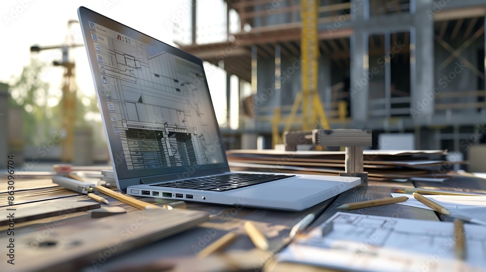 Construction house and building Repair work dof laptop computer and ...