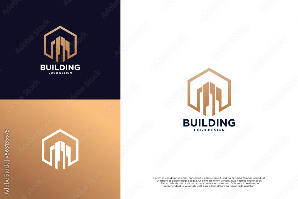 Building construction logo design innovation Stock Vector | Adobe Stock