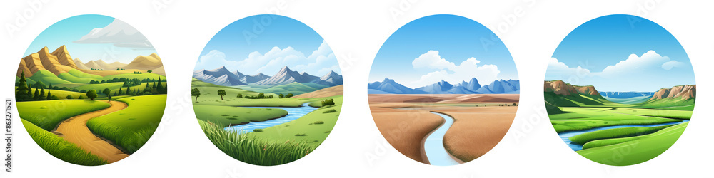 Plains clipart collection, symbol, logos, icons isolated on transparent ...