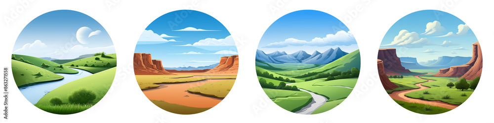 Plains clipart collection, symbol, logos, icons isolated on transparent ...