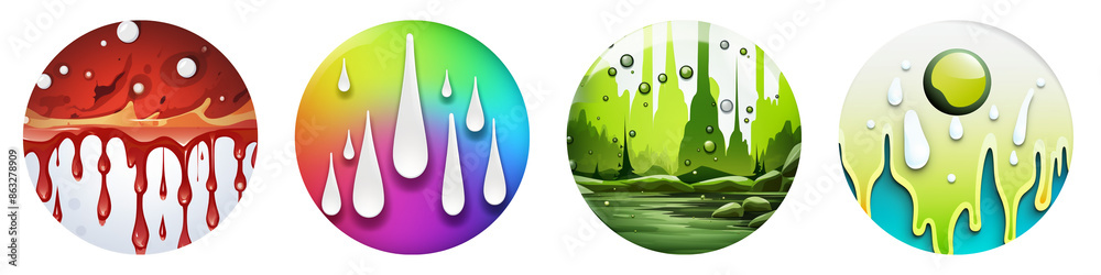 Acid Rain clipart collection, symbol, logos, icons isolated on ...