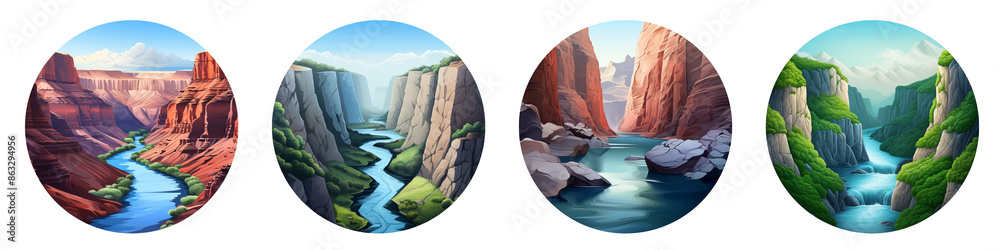 Gorges clipart collection, symbol, logos, icons isolated on transparent ...