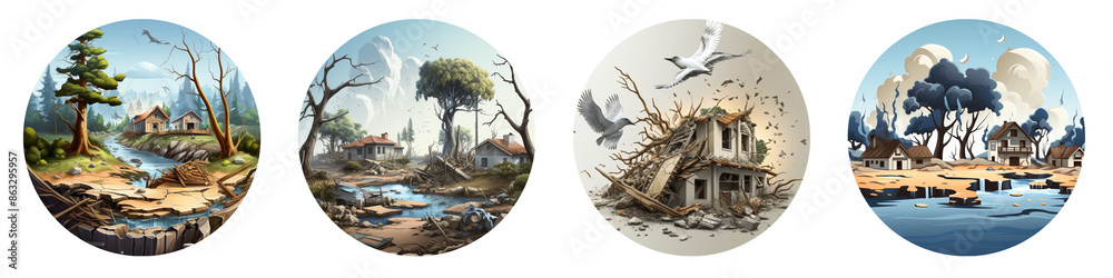 Habitat Destruction clipart collection, symbol, logos, icons isolated ...