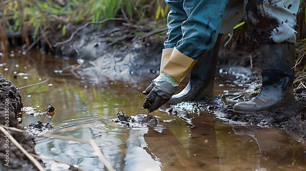 Bioremediation technique using microorganisms to clean up environmental ...