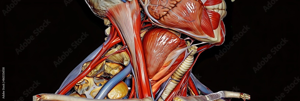 Crosssectional view showing the anatomy of the thorax comprehensive ...