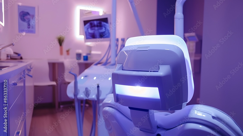 Ilustración de Stock Dental caries detection device using laser ...