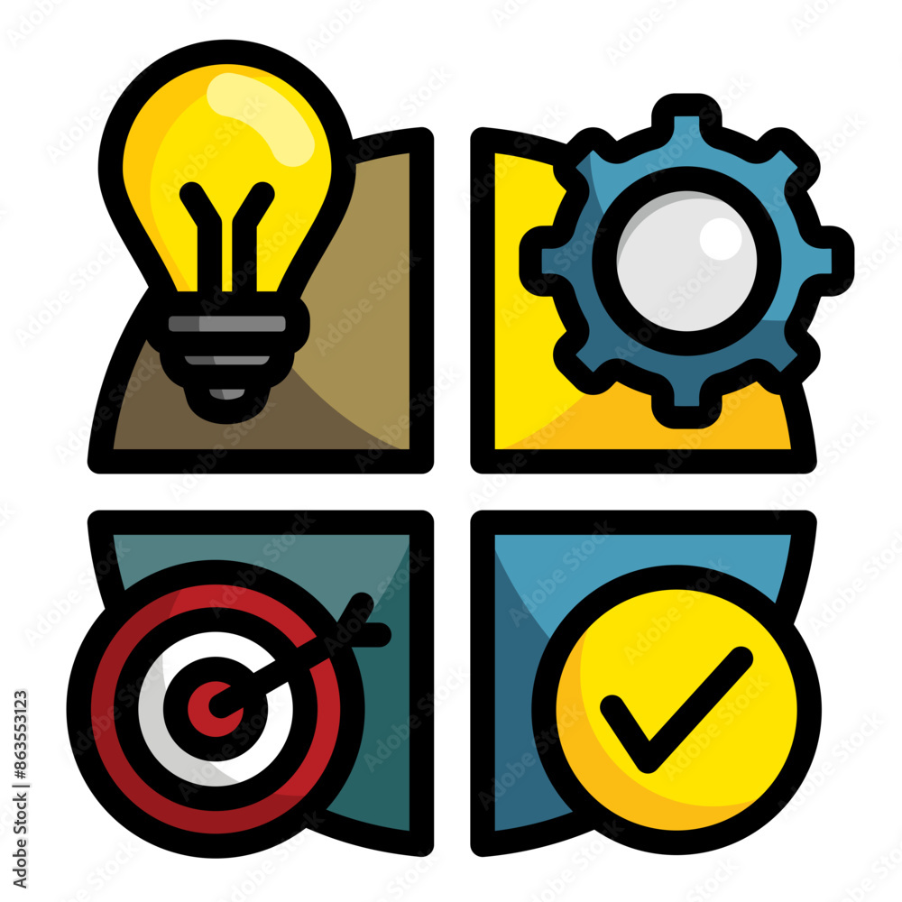 Pdca Icon Stock Vector | Adobe Stock