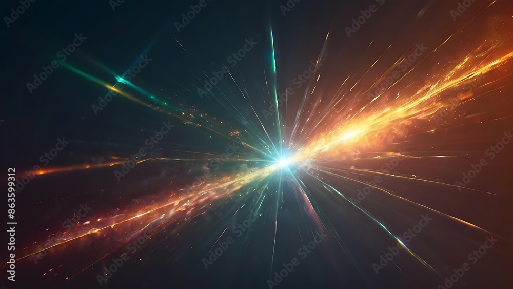 heavy lens flare light leak chromatic aberration overlay effect ...