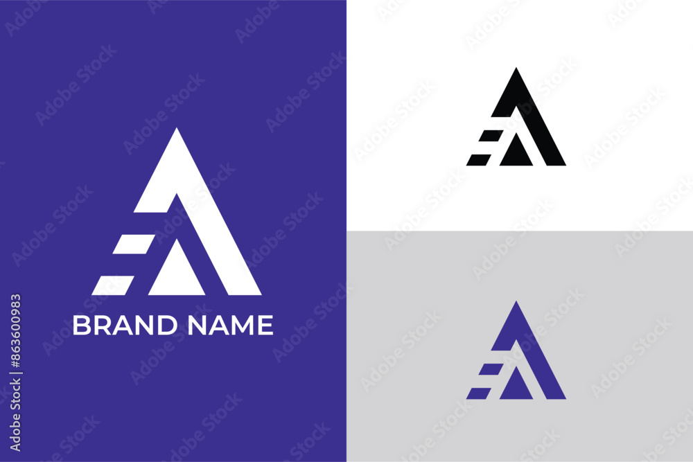 letter A triangle aviation logo, letter A badge logo, letter A badge ...
