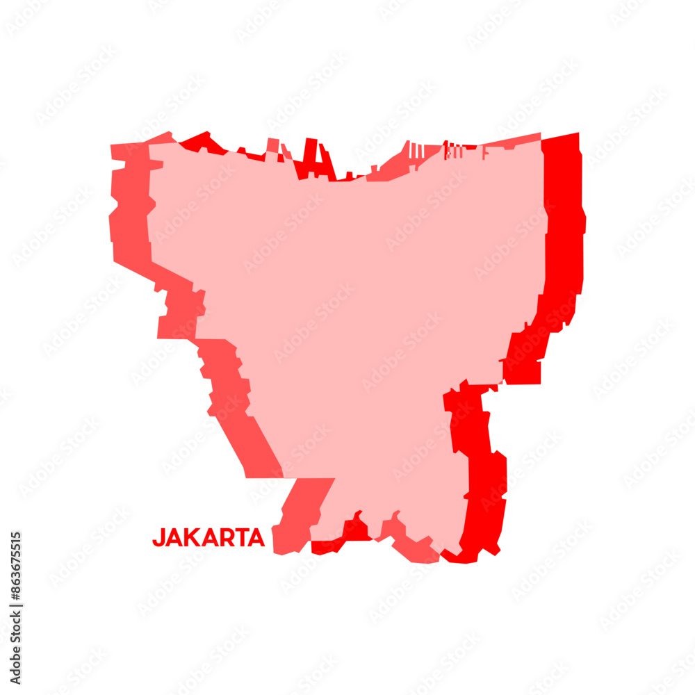 Jakarta Map - World Map International vector template. Indonesia region ...