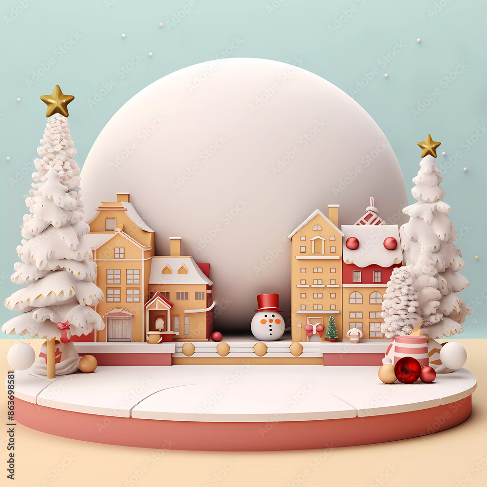 An Elegant Holiday Showcase with Seasonal Décor of Festive Christmas ...