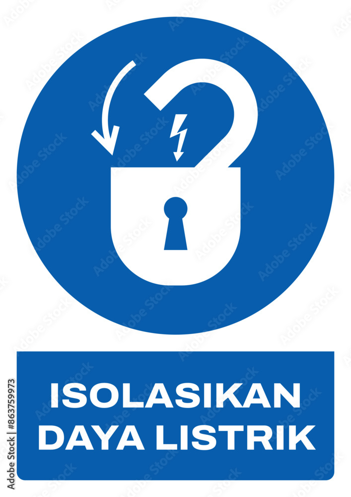 ISO mandatory safety signs v2 in indonesian_isolakan daya listrik size ...