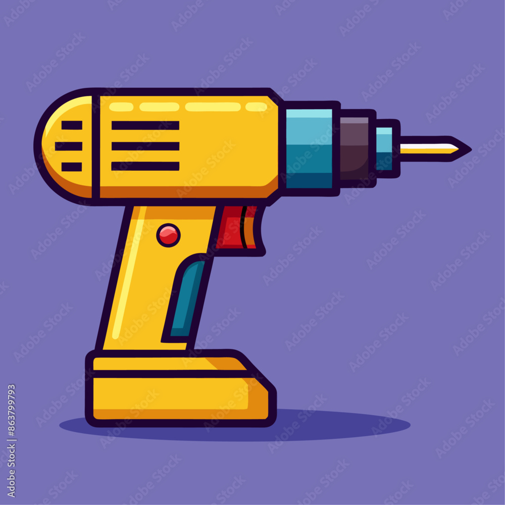 drill clipart cartoon Illustration drawing Stock Vector | Adobe Stock