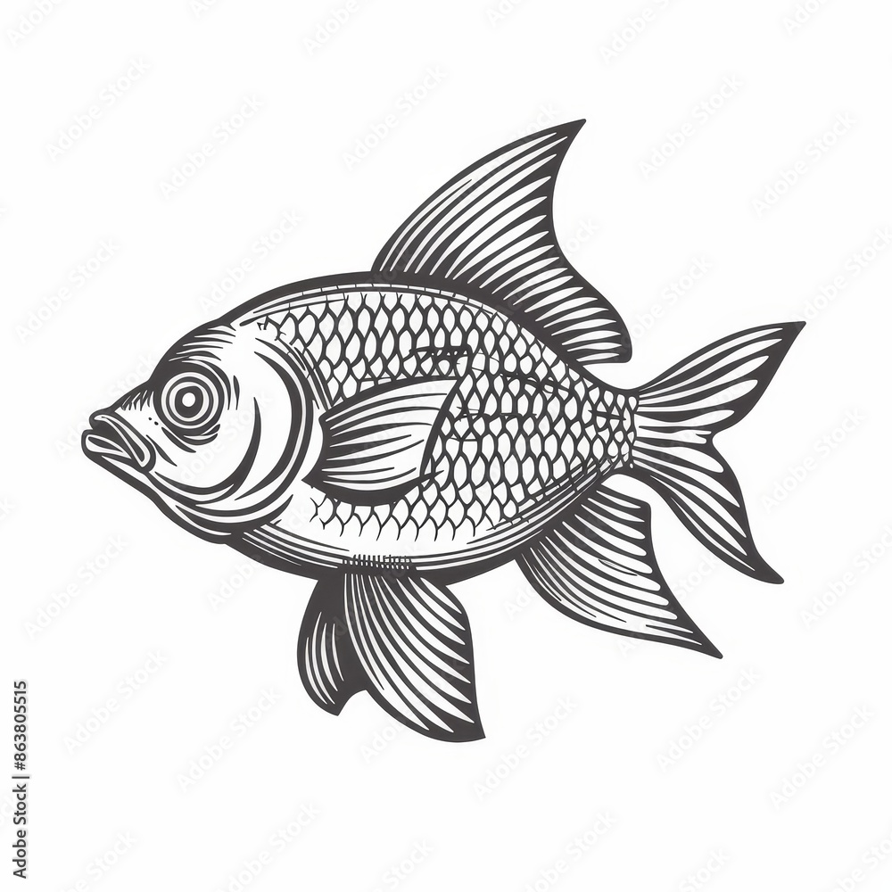 Symbol of a blobfish hatchet fish. Icon of a giant oarfish. Sea visitor ...