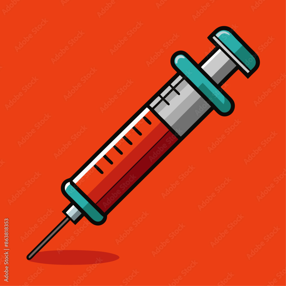 syringe clipart cartoon Illustration drawing Stock Vector | Adobe Stock