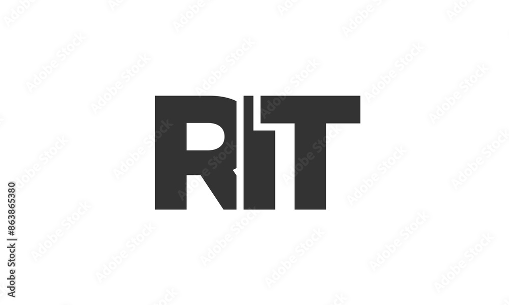 RIT logo design template with strong and modern bold text. Initial ...