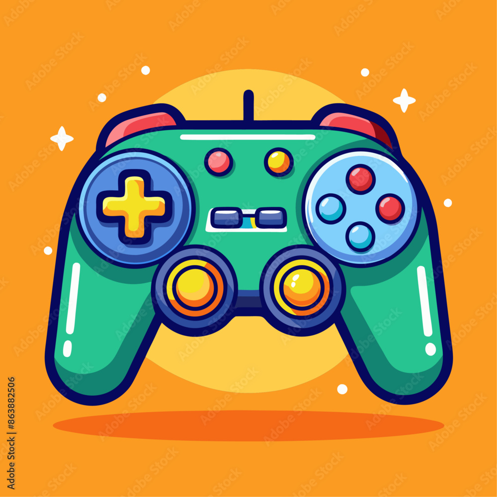 gaming controller clipart cartoon Illustration drawing Stock Vector ...