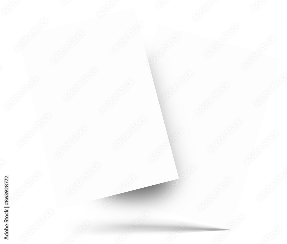 Flyer A4 Mock up with shadow overlay. Template for magazine, poster ...