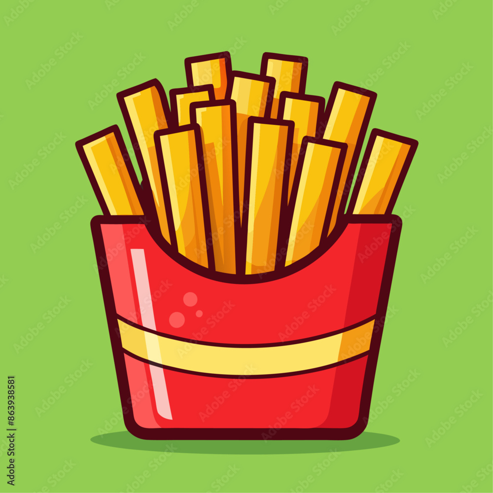 french fries clipart cartoon Illustration drawing 素材庫向量圖 | Adobe Stock