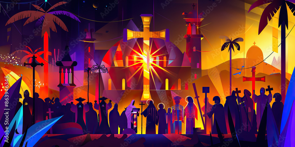 Semana Santa Vector: A Vector Graphic of Semana Santa, Celebrating Holy ...