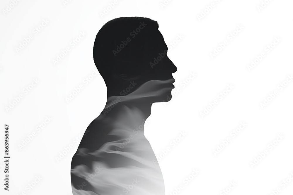Anonymous. Silhouette. Profile. Outline. An illustration of forward ...