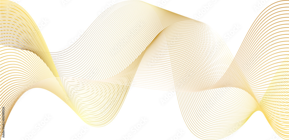 Golden wave line abstract background. Magic detailed water 3d ripple ...
