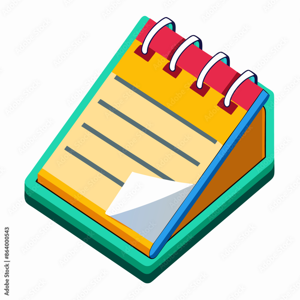 notepad clipart cartoon Illustration drawing Stock Vector | Adobe Stock