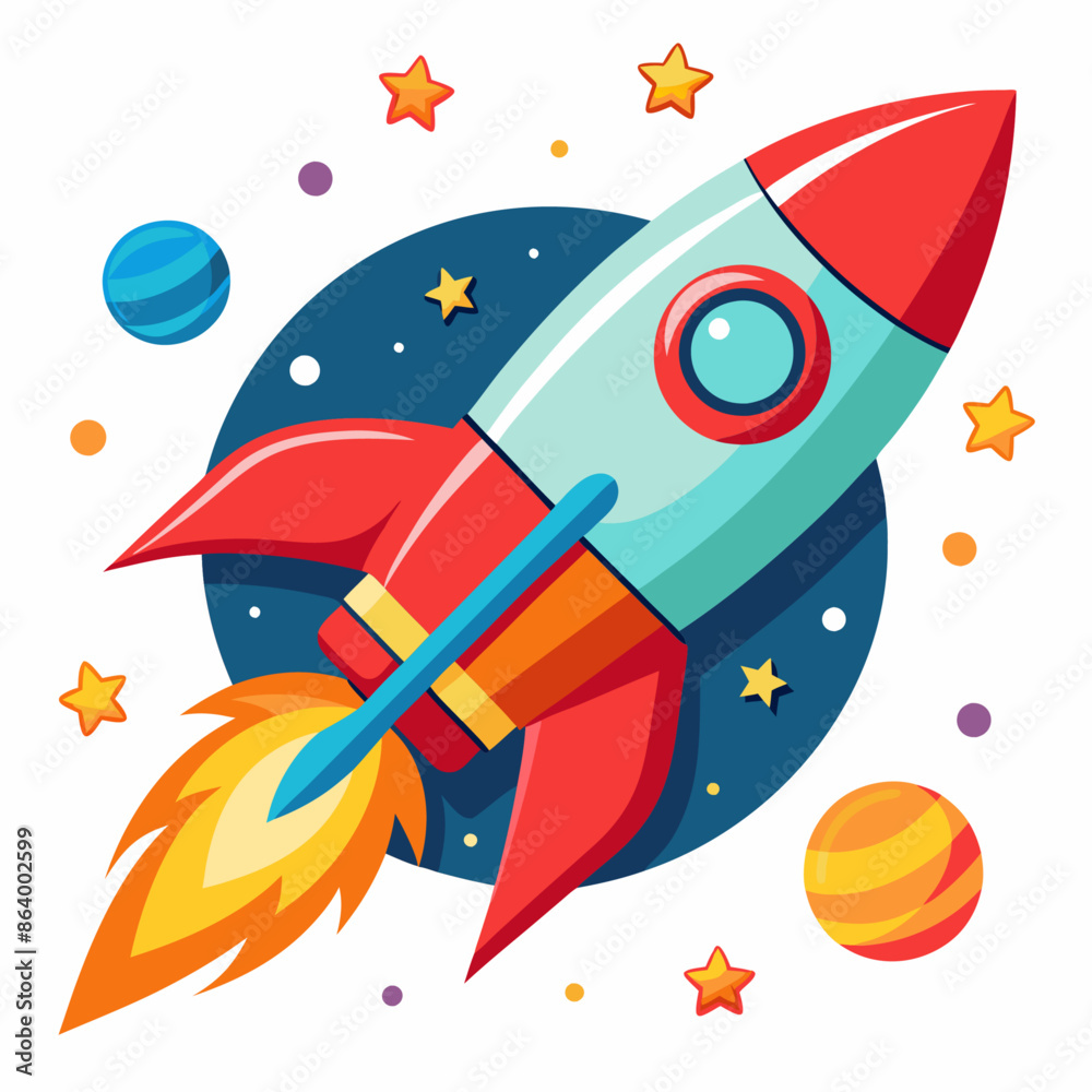 rocket clipart cartoon Illustration drawing Stock Vector | Adobe Stock