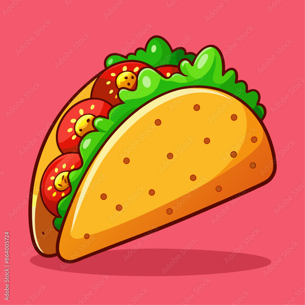 taco clipart cartoon Illustration drawing Stock Vector | Adobe Stock