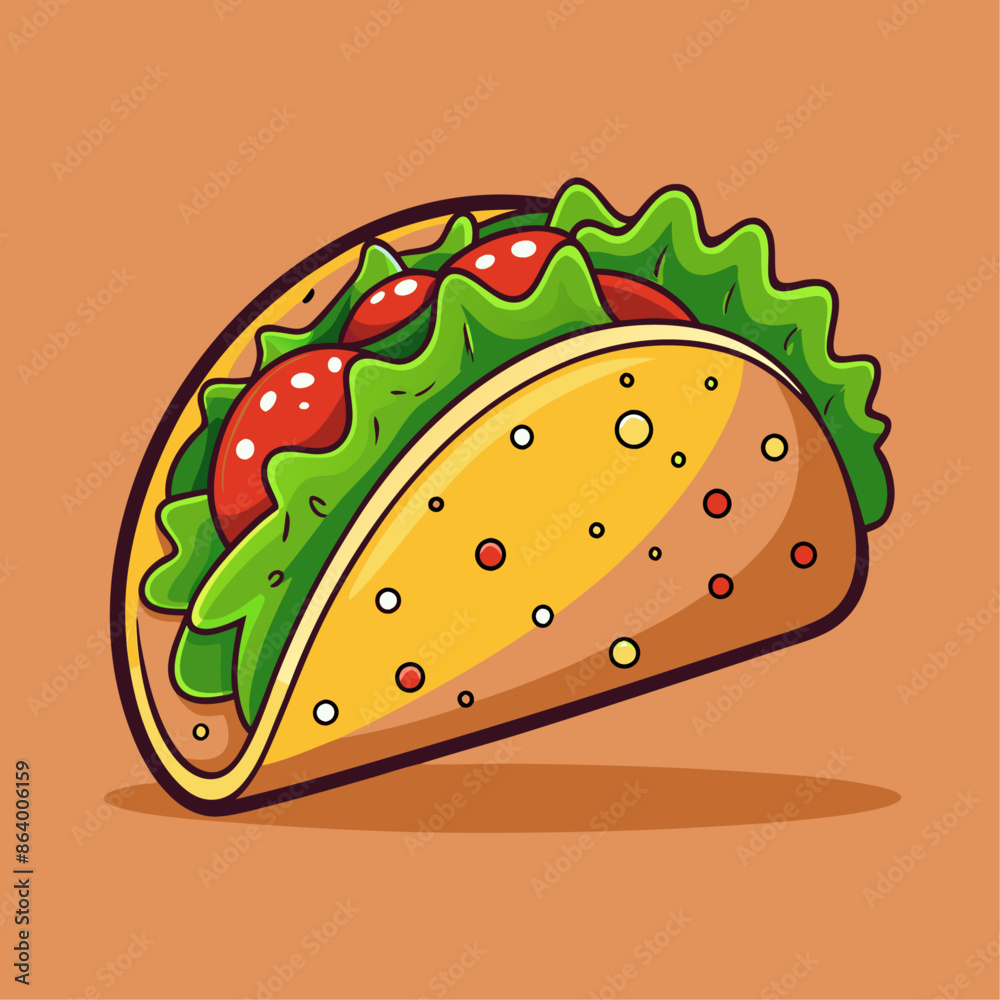 taco clipart cartoon Illustration drawing Stock Vector | Adobe Stock