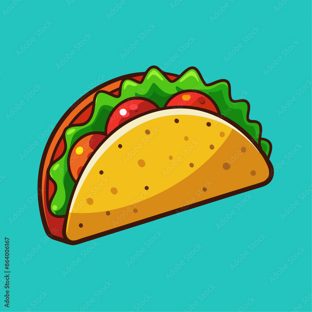 taco clipart cartoon Illustration drawing Stock Vector | Adobe Stock