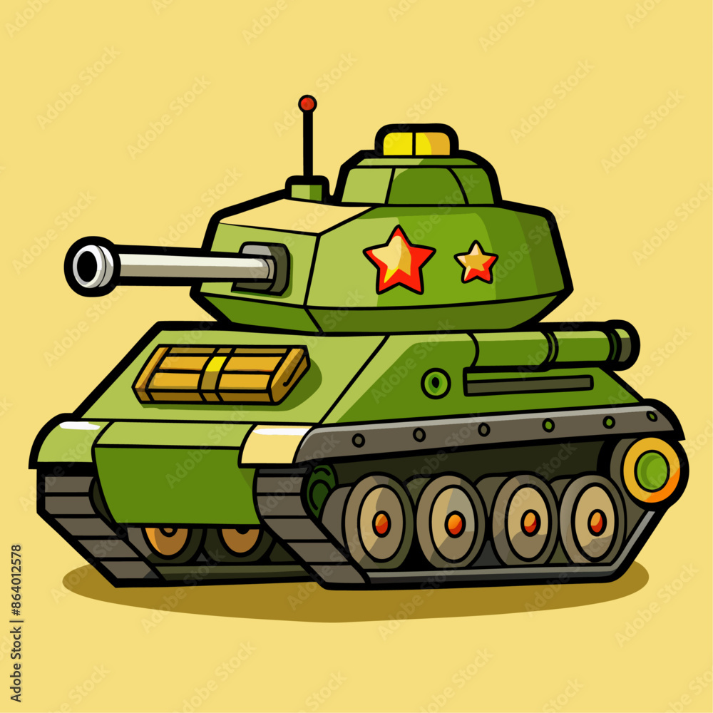 tank clipart cartoon Illustration drawing Stock Vector | Adobe Stock