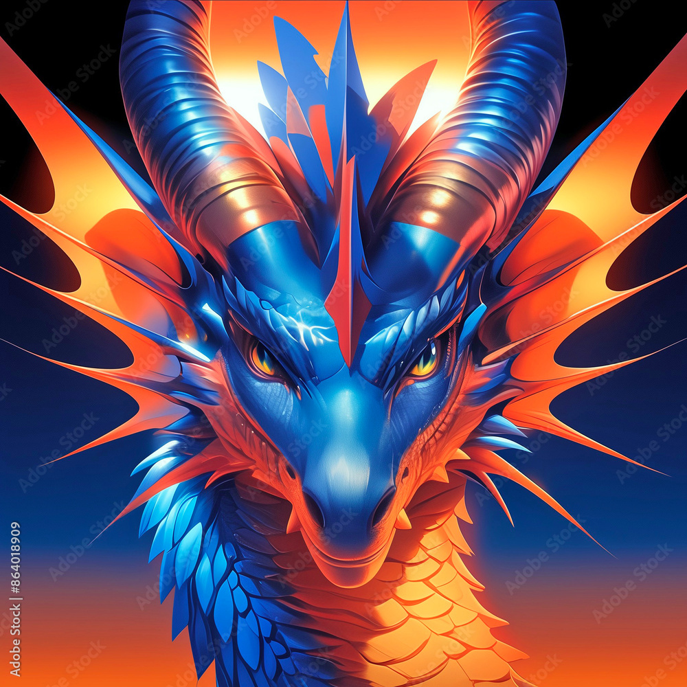 Illustration Stock Dragon concept digital illustration. Dinosaur ...